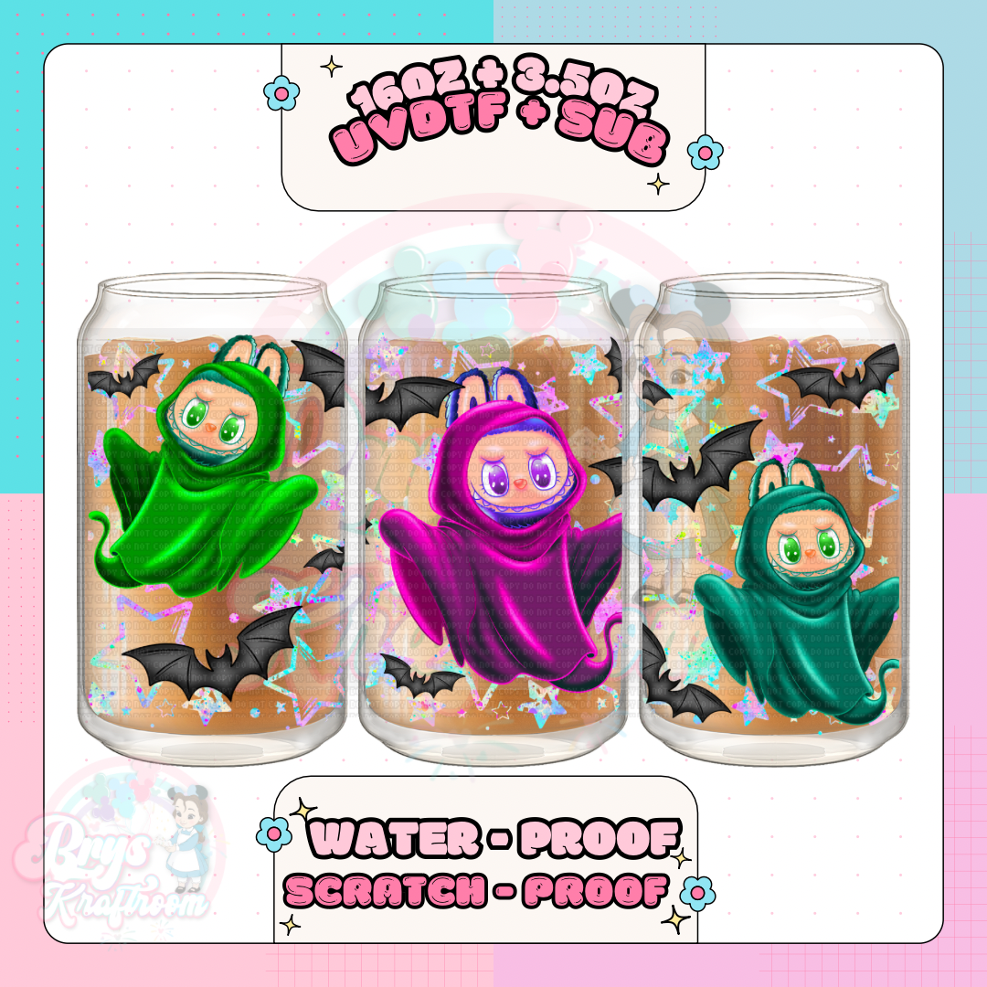 Colorful Ghost Labubu and Bats – Brys Kraftroom